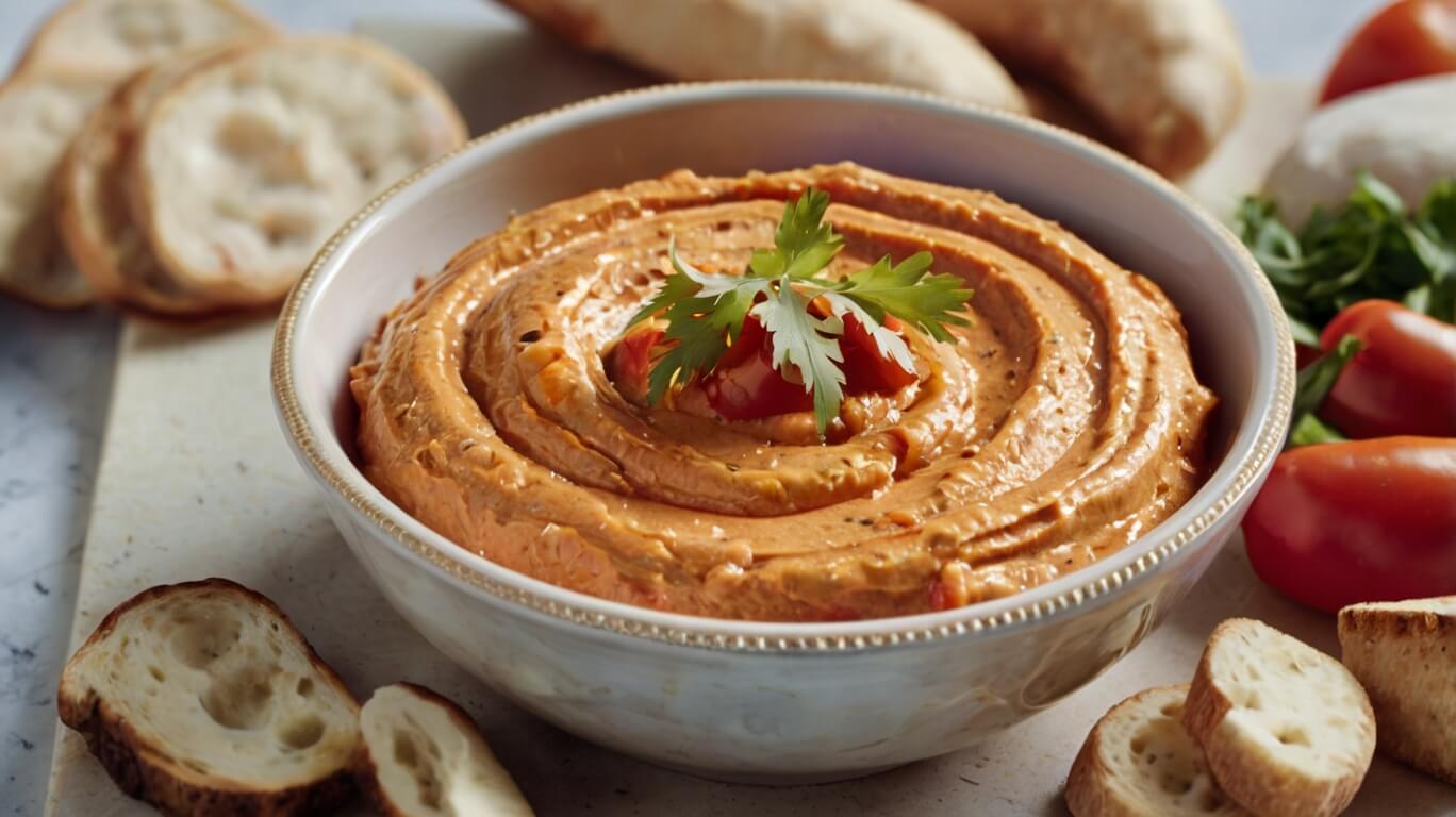 Roasted Red Pepper Hummus Recipe
