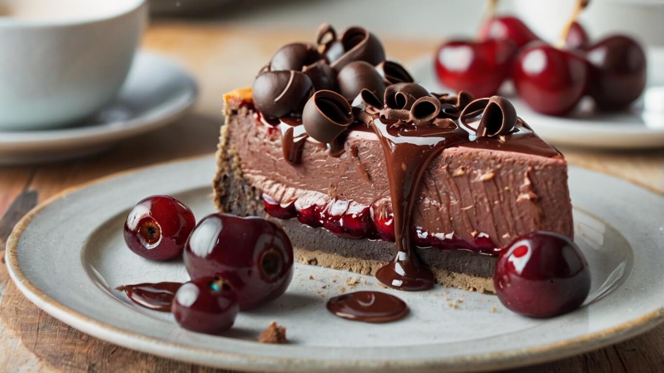 Dark Chocolate Cherry Cheesecake Recipe